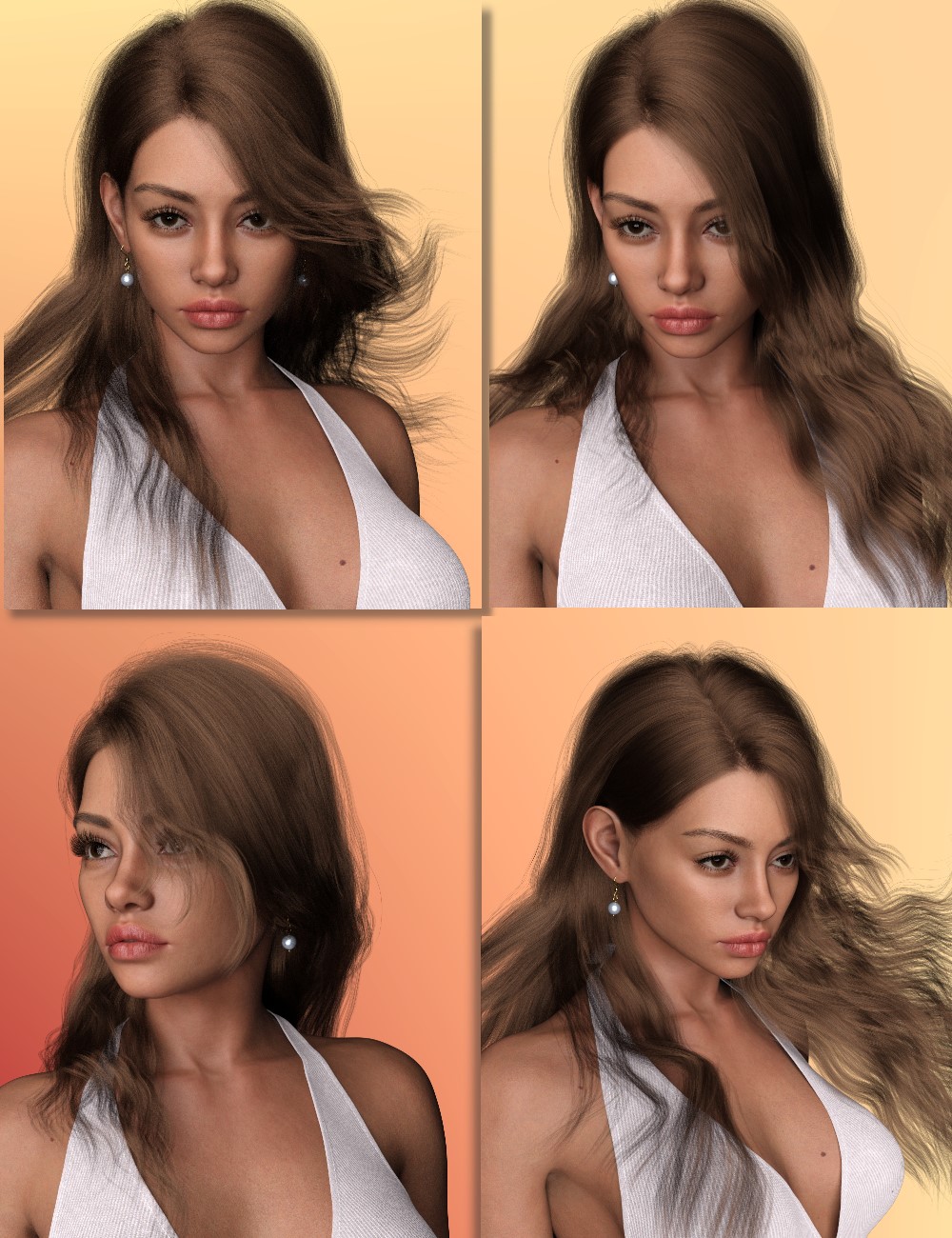 Quick-Click- Modern Long Hair | Daz 3D
