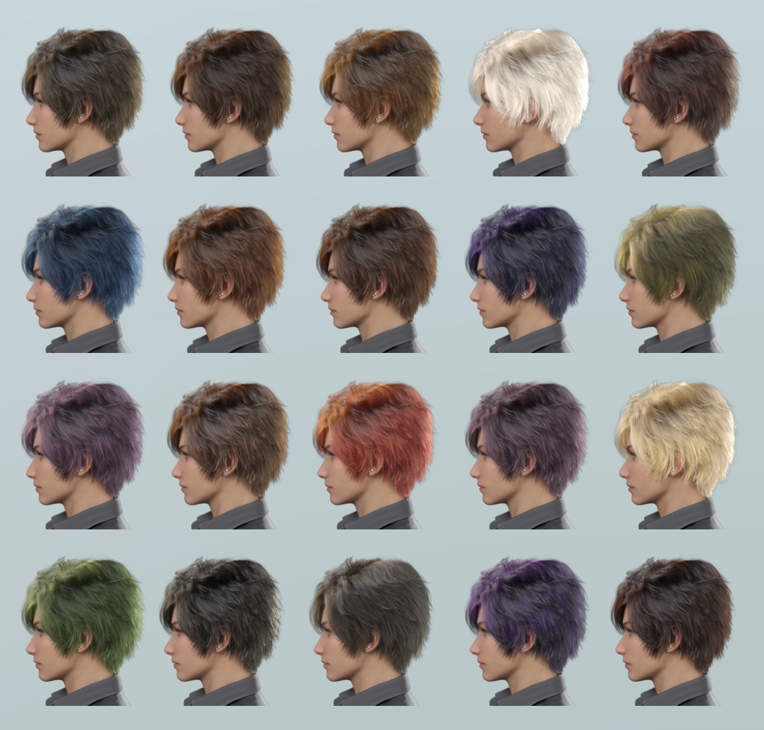 XYZ PureRef Hair for Genesis 9 | Daz 3D