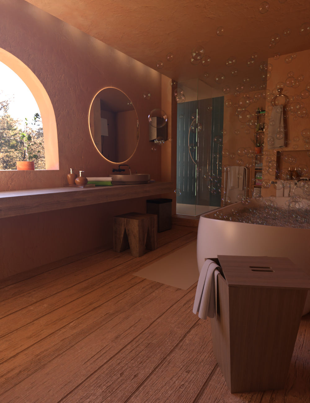Bubbling Bath Bathroom | Daz 3D