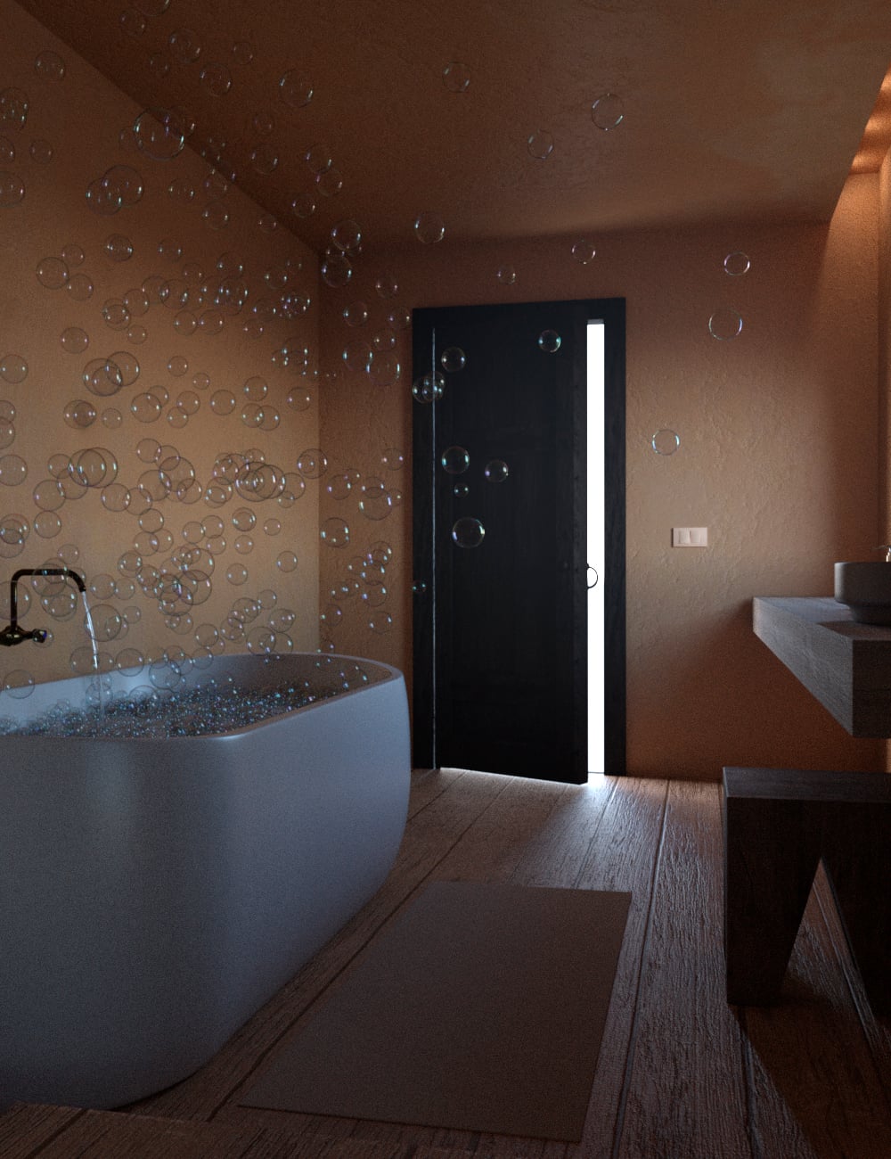 Bubbling Bath Bathroom | Daz 3D