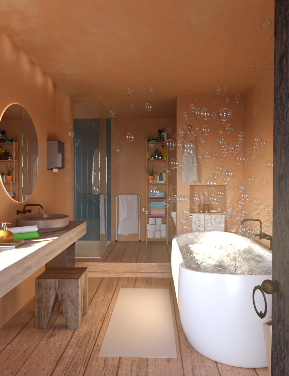 Bubbling Bath Bathroom | Daz 3D