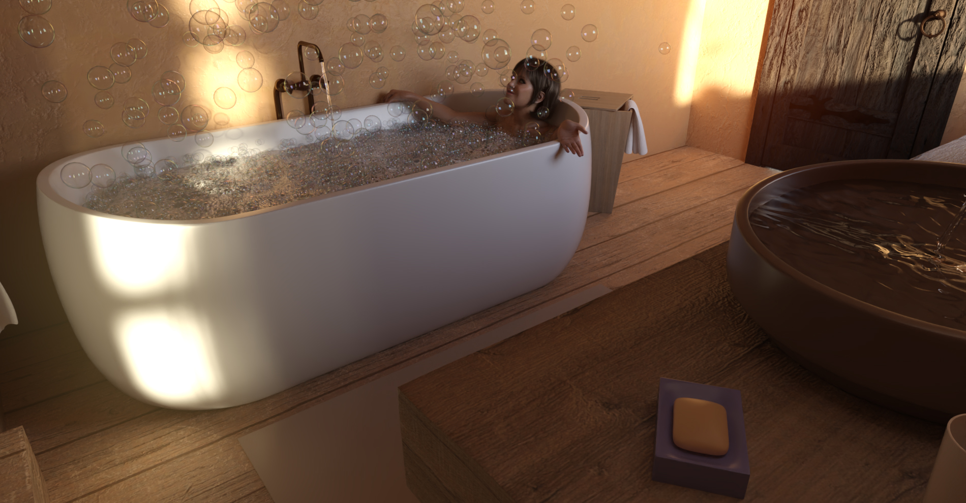 Bubbling Bath Bathroom | Daz 3D