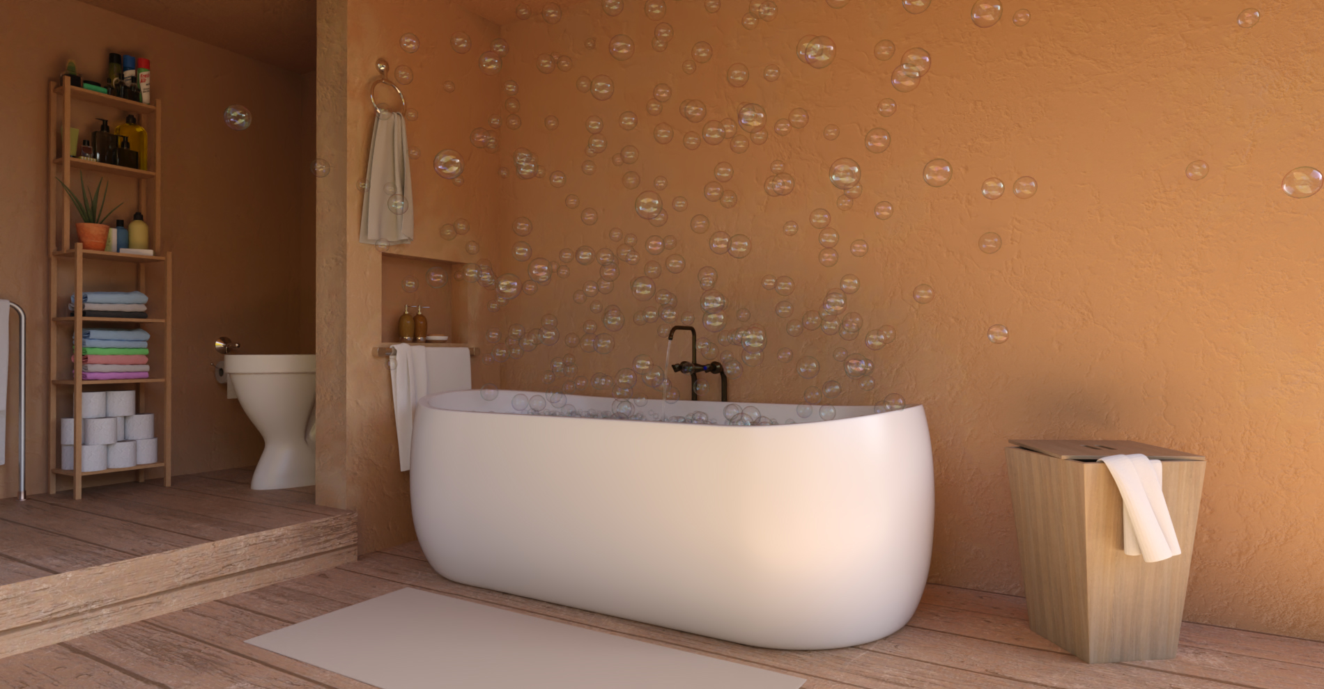 Bubbling Bath Bathroom | Daz 3D