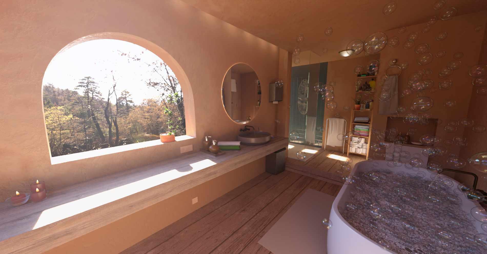Bubbling Bath Bathroom | Daz 3D