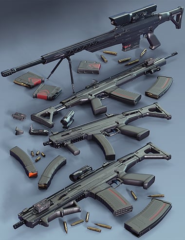 Multi-Caliber Weapon System | Daz 3D