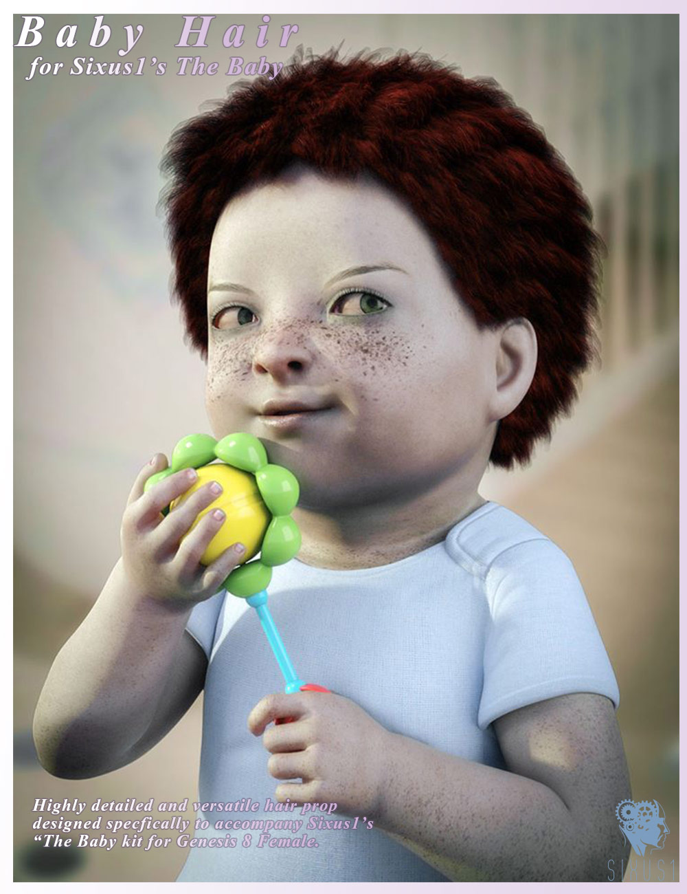 Baby Hair for Sixus1 The Baby | Daz 3D