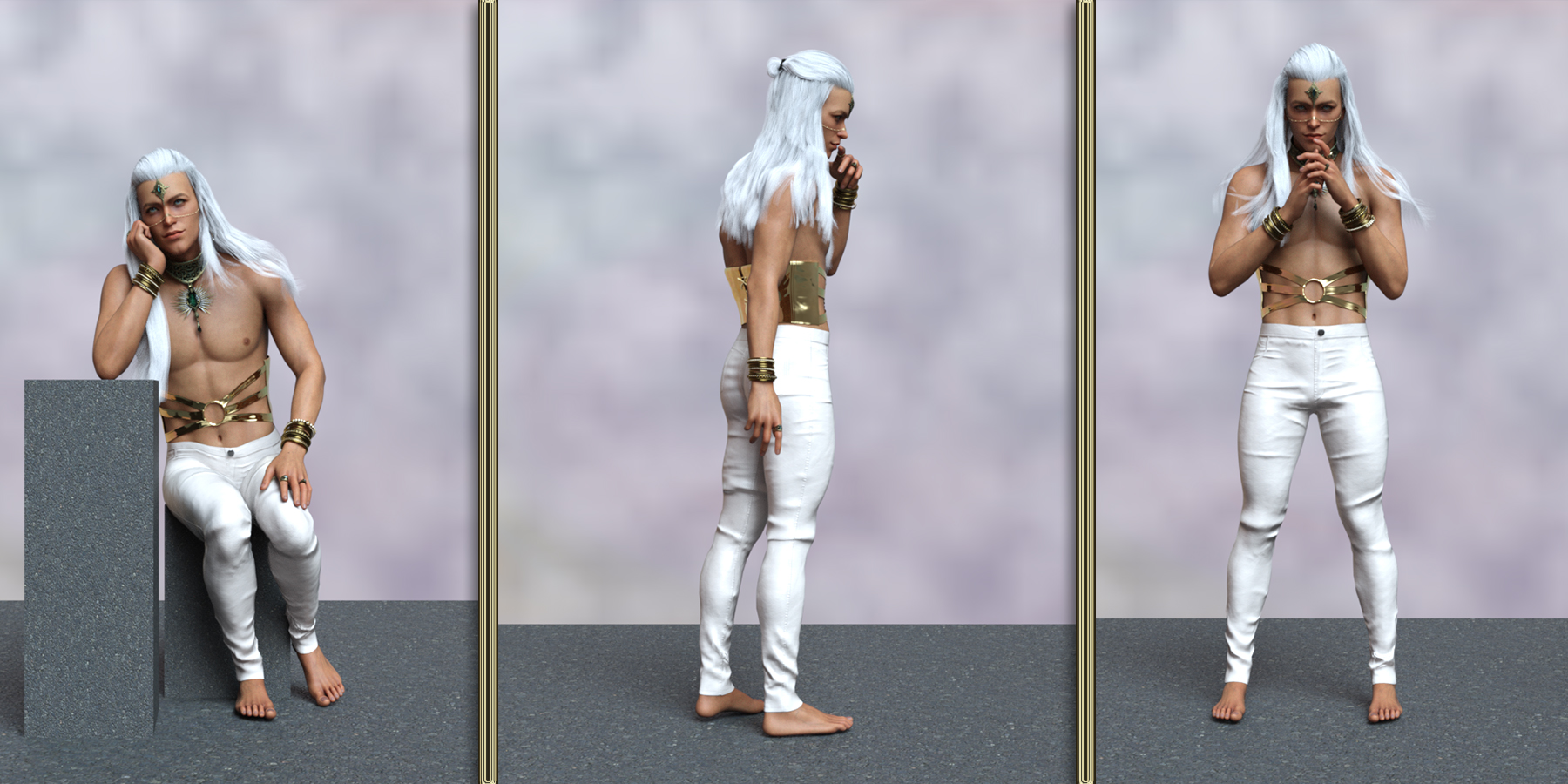 Pretty Boy Poses for Anael Bishonen | Daz 3D