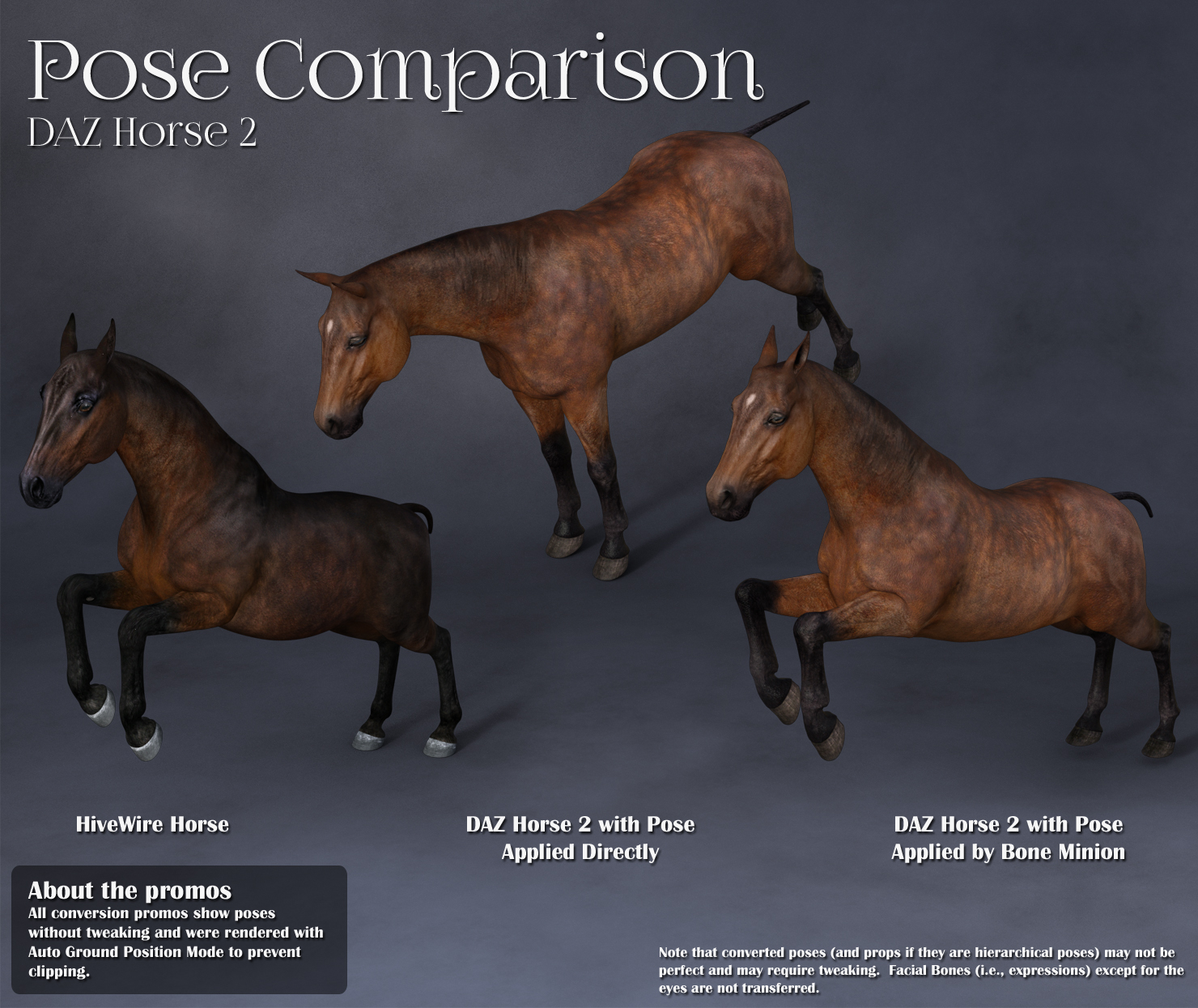 Bone Minion for HiveWire Horse Poses | Daz 3D
