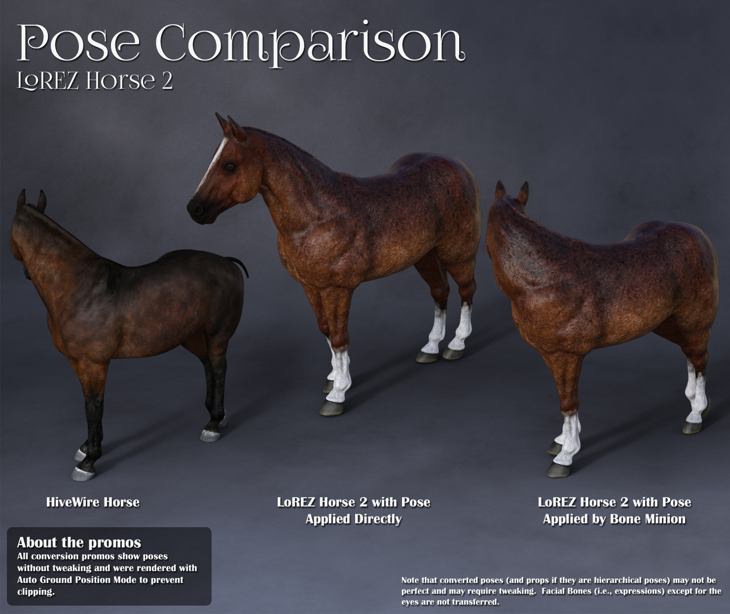 Bone Minion for HiveWire Horse Poses | Daz 3D