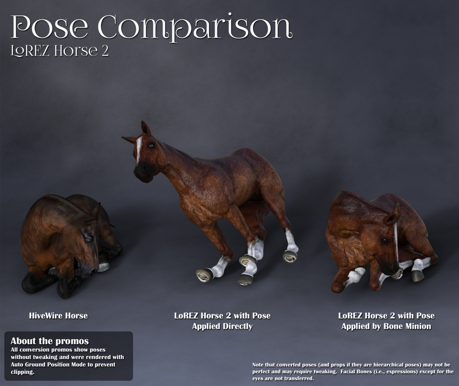 Bone Minion for HiveWire Horse Poses | Daz 3D