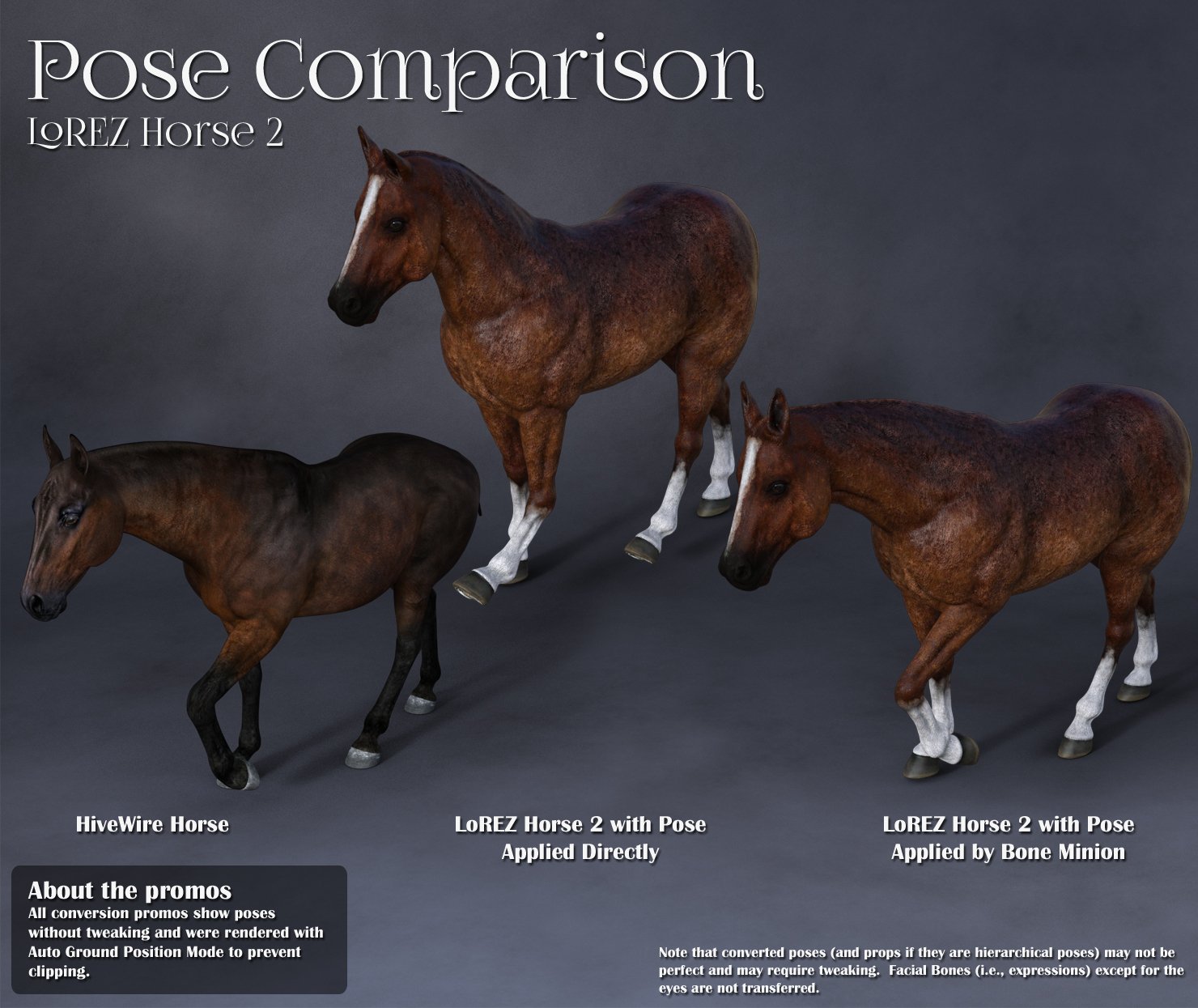 Bone Minion for HiveWire Horse Poses | Daz 3D