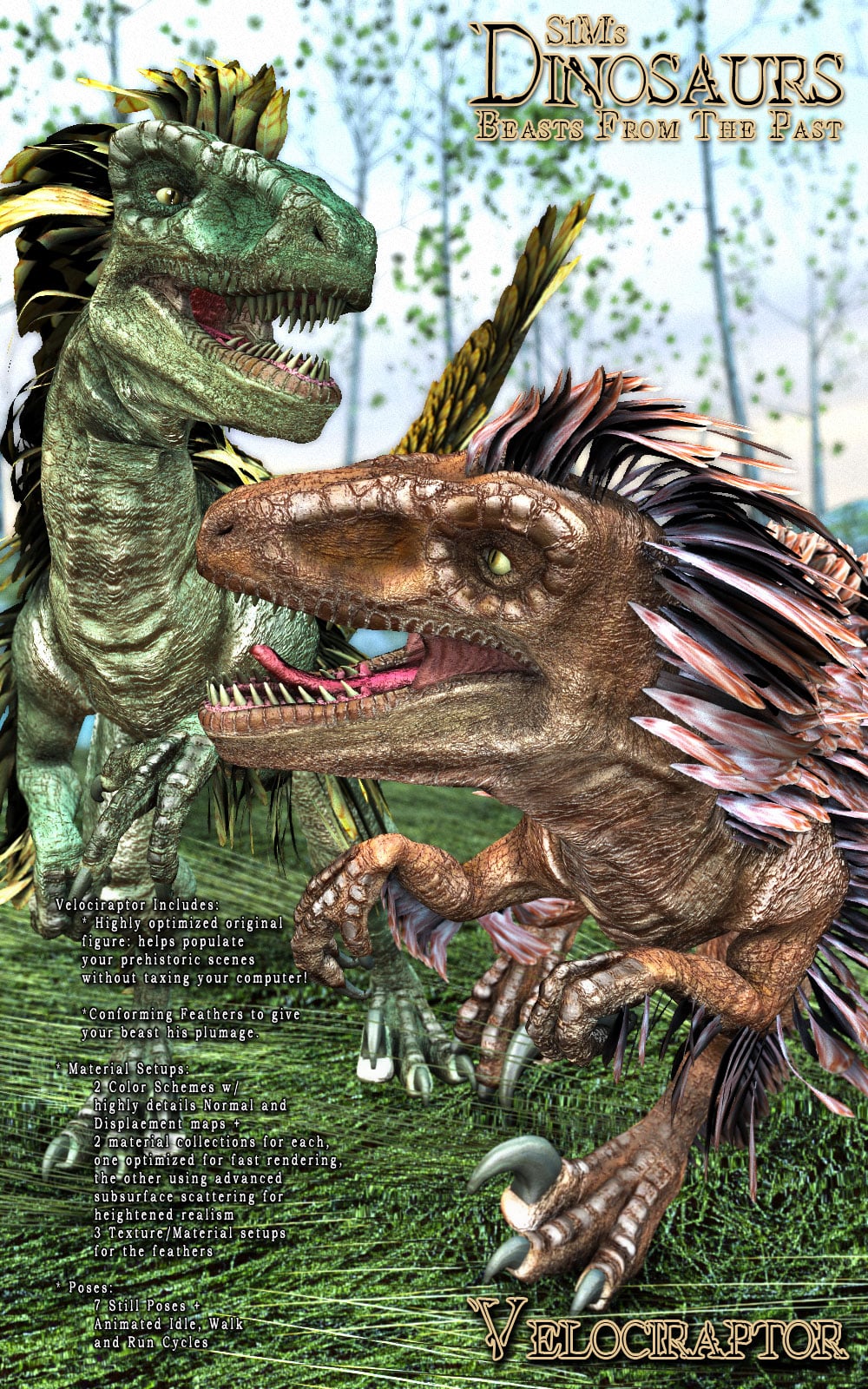 S1M Dinosaurs: Velociraptor | Daz 3D
