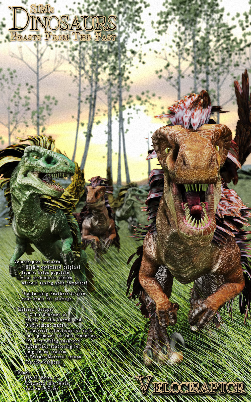 S1M Dinosaurs: Velociraptor | Daz 3D