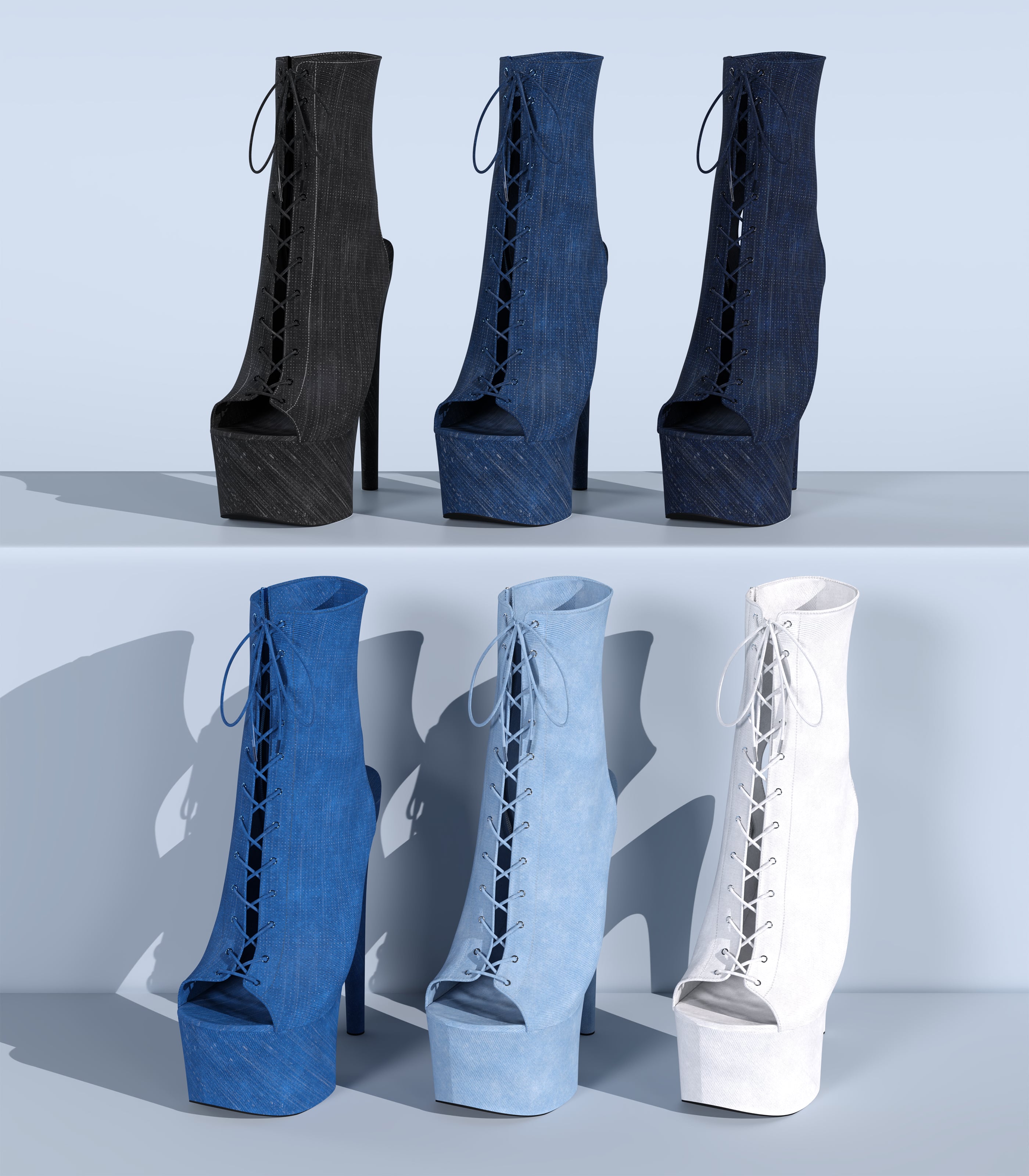 Textras For CW Ruby High Heels | Daz 3D