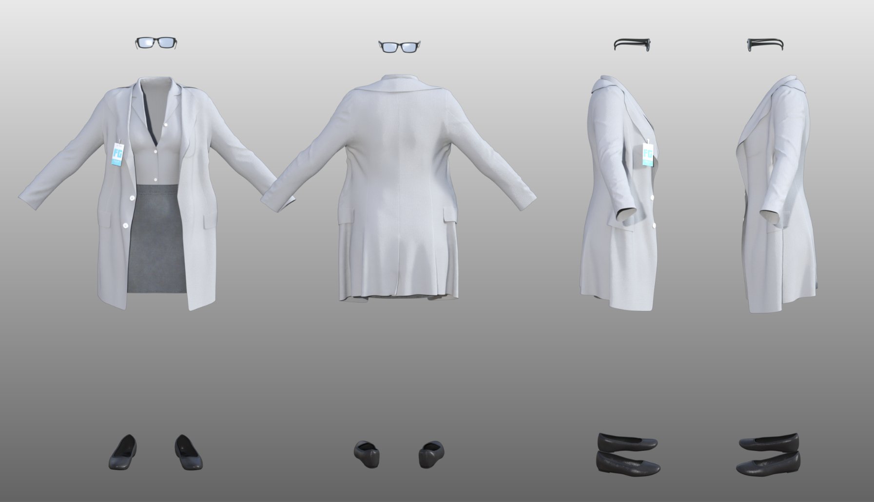 FG Science Lab Uniform for Genesis 9 | Daz 3D