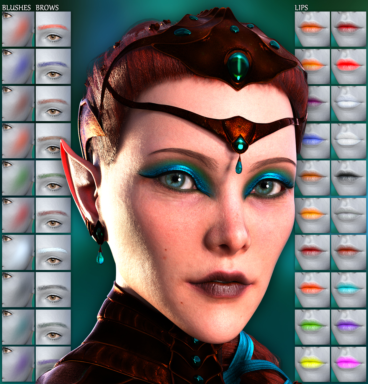 Face Flair Make Ups for Genesis 9 | Daz 3D