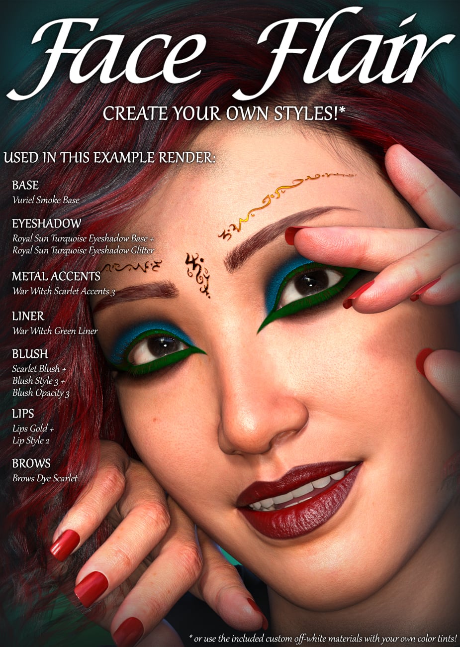Face Flair Make Ups for Genesis 9 | Daz 3D