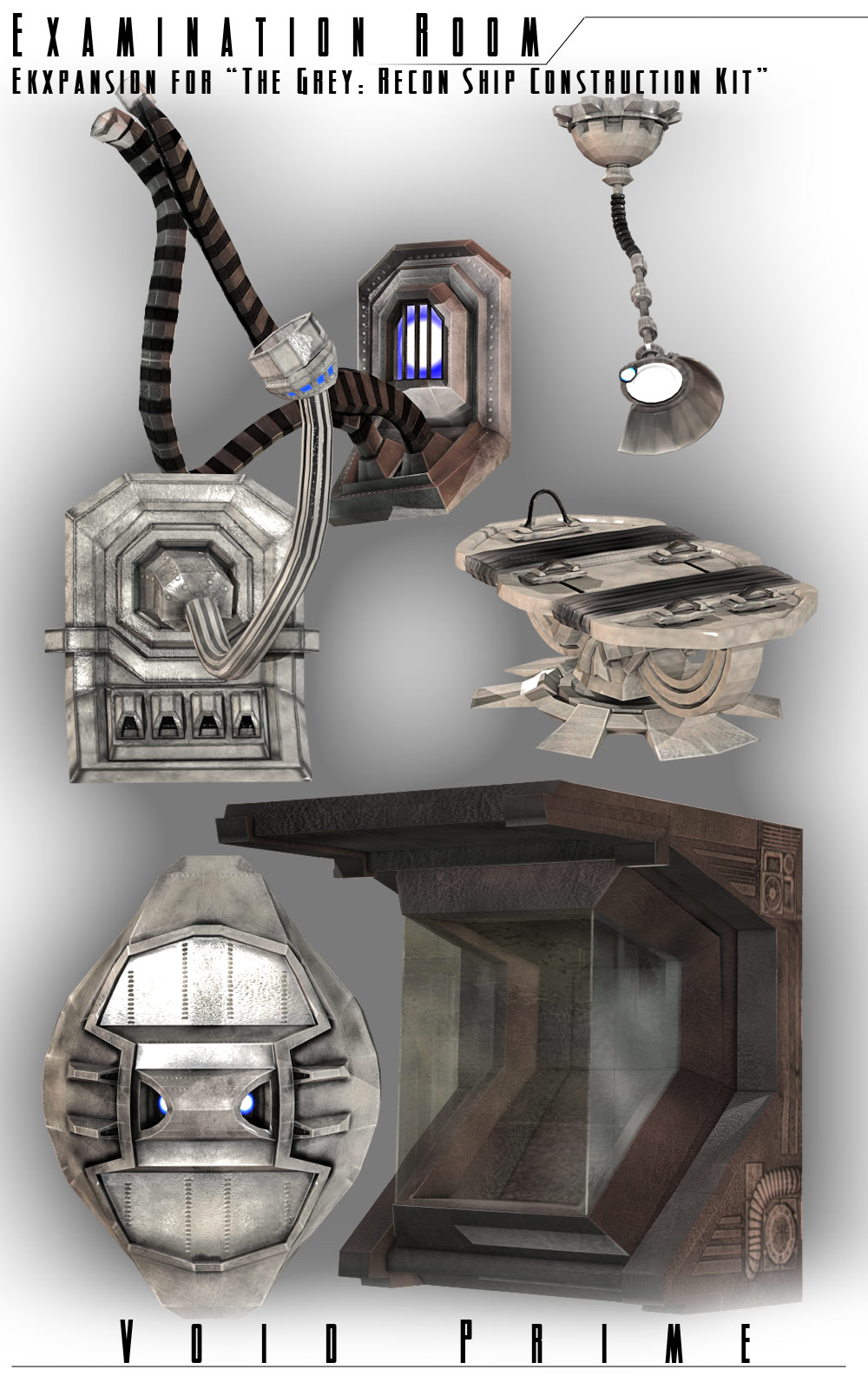 Void Prime: Grey Alien Recon Ship Construction Kit - Exam Room | Daz 3D
