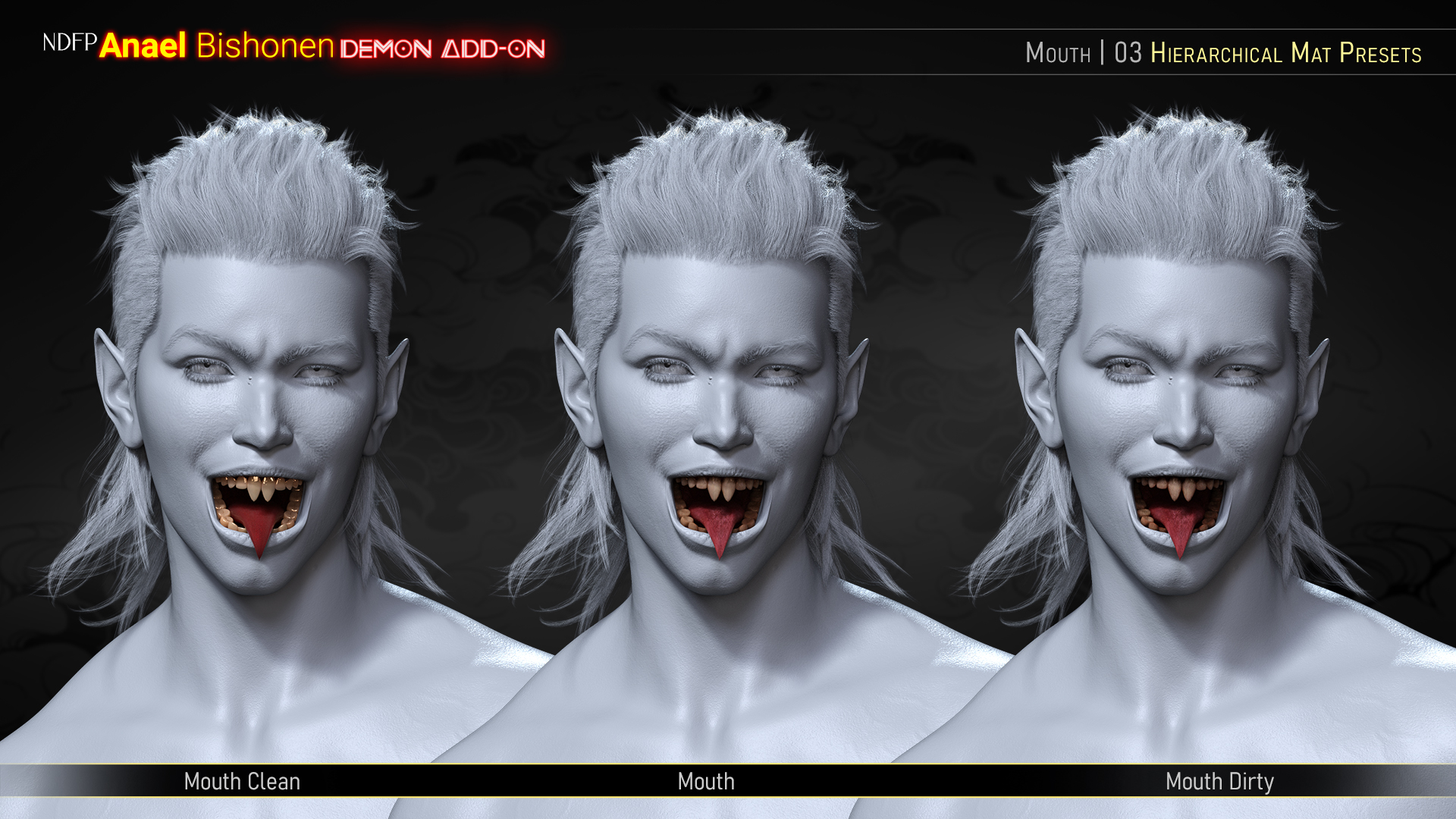 NDFP Anael Demon AddOn for NDFP Anael Bishonen and Genesis 9 | Daz 3D