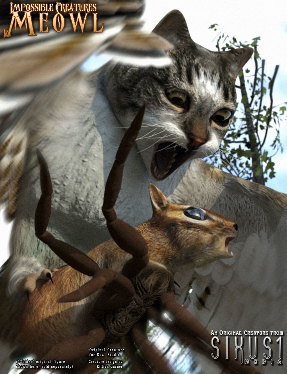 Impossible Creatures: Meowl for Daz Studio | Daz 3D