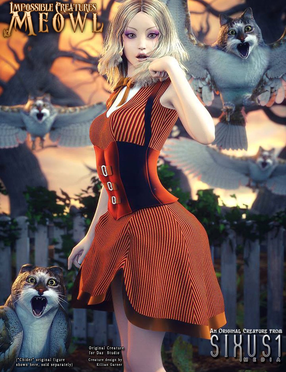 Impossible Creatures: Meowl for Daz Studio | Daz 3D