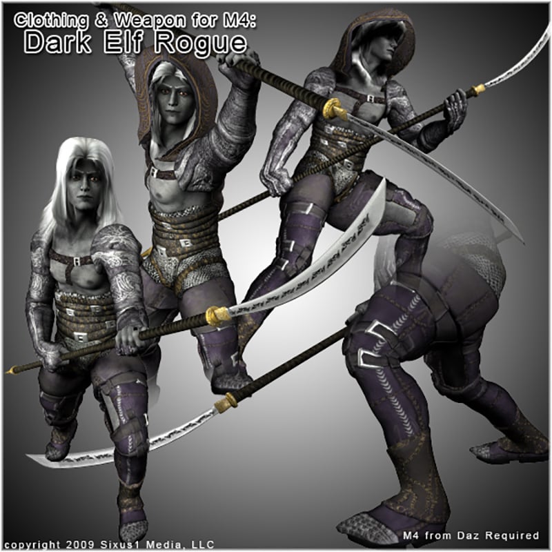 SpiderKin / Dark Elf Rogue for M4 | Daz 3D
