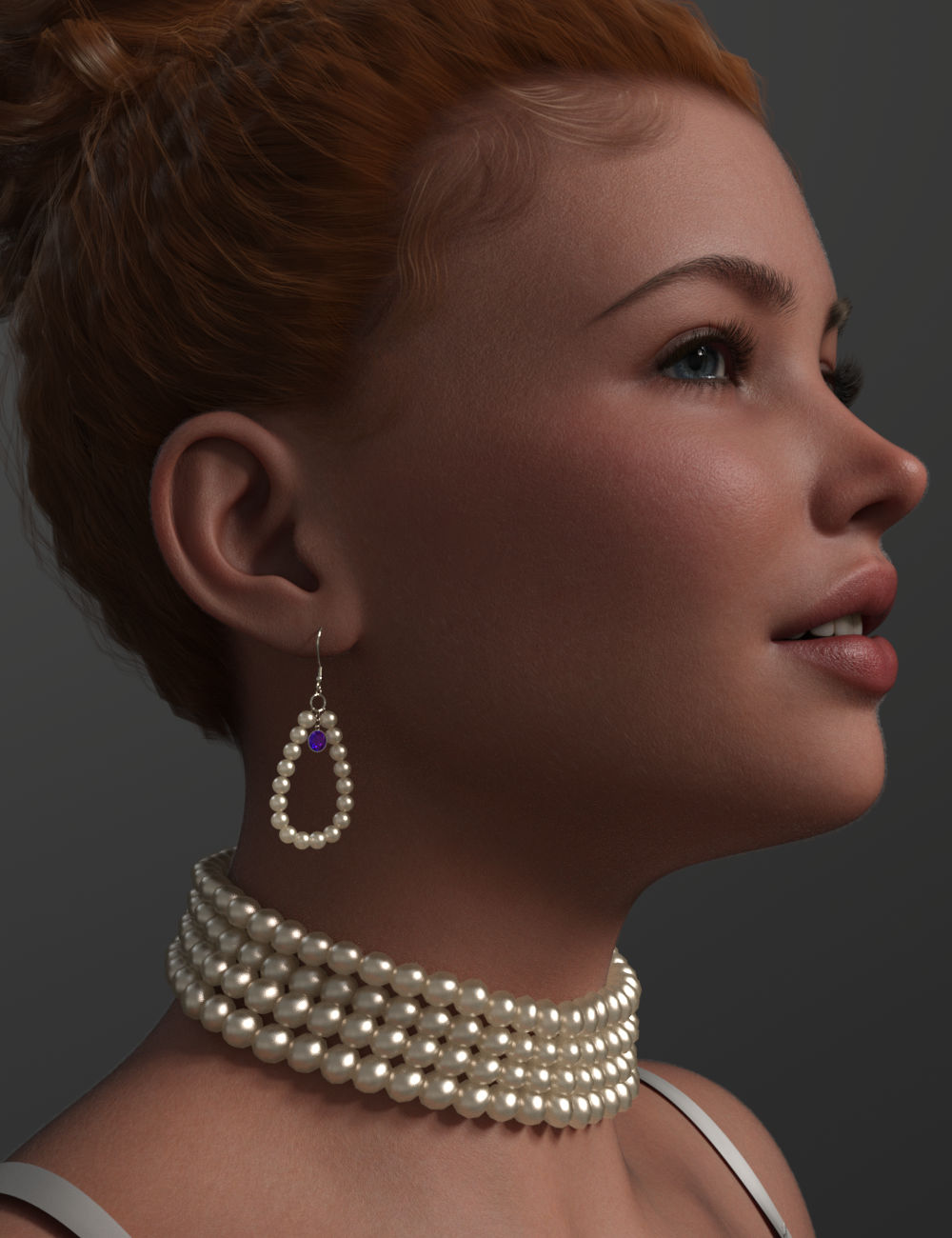 Exquisite Pearl Chokers and Earrings for Genesis 9 | Daz 3D