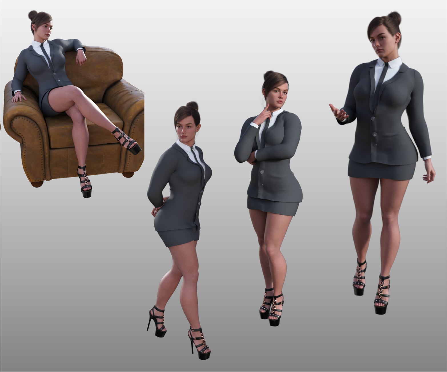 FG Dean's Office Poses for Genesis 9 Feminine | Daz 3D