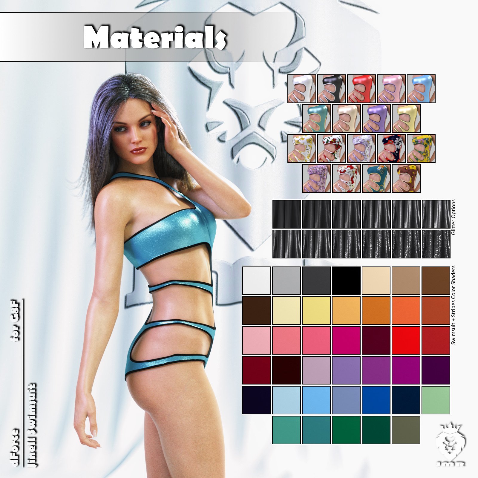 JMR dForce Jinell Swimsuit for G8F | Daz 3D