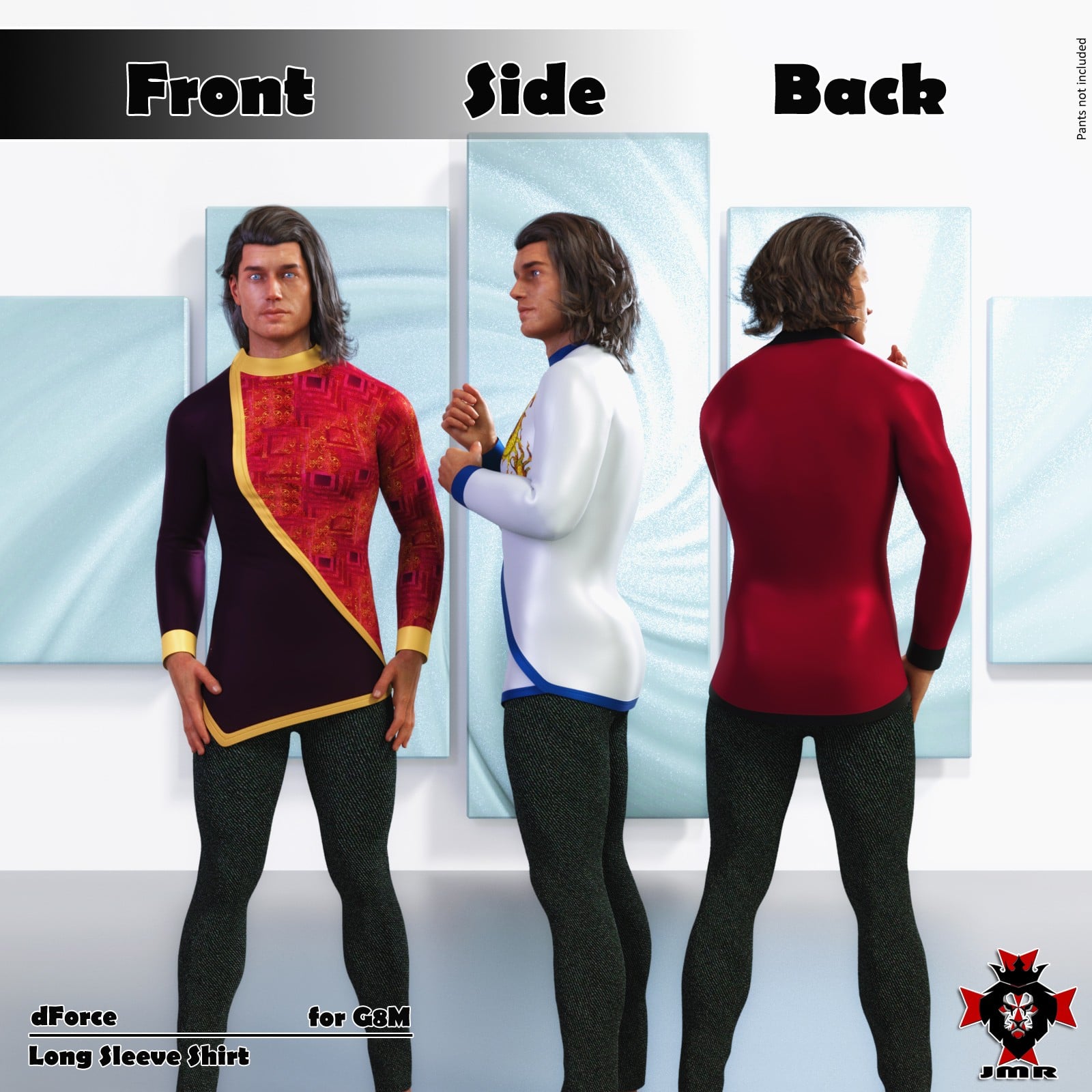 JMR dForce Long Sleeve Shirt for G8M | Daz 3D