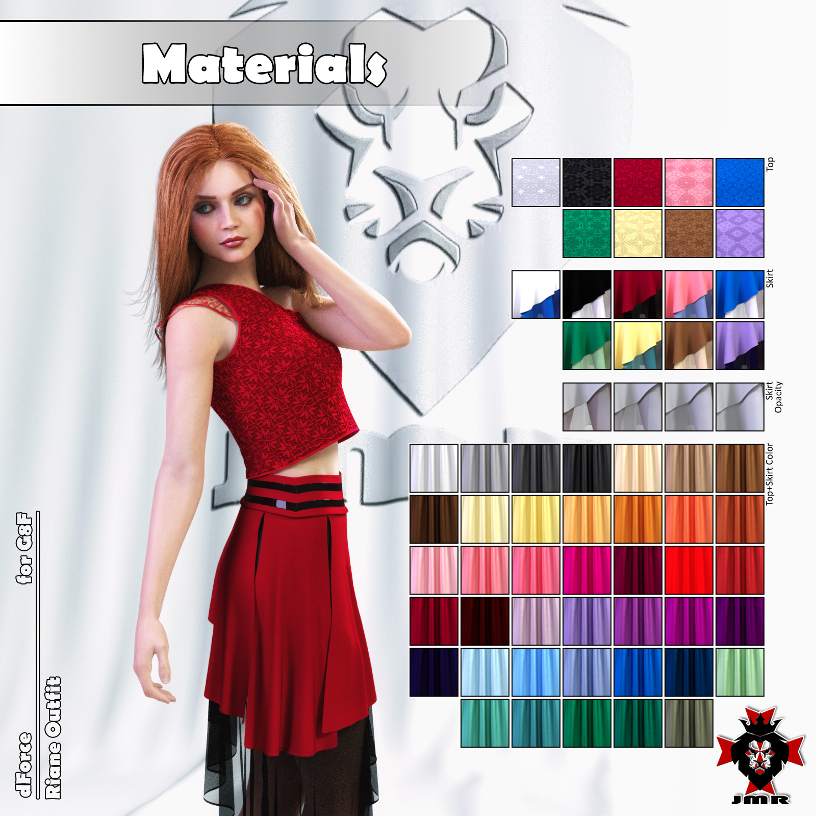 JMR dForce Riane Outfit for G8F | Daz 3D