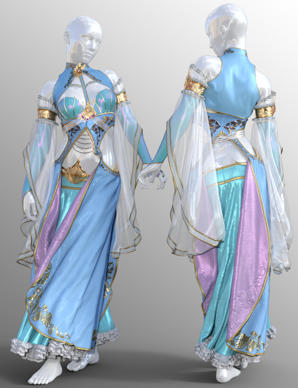 dForce Sea Goddess for Genesis 9 and 8 Female | Daz 3D