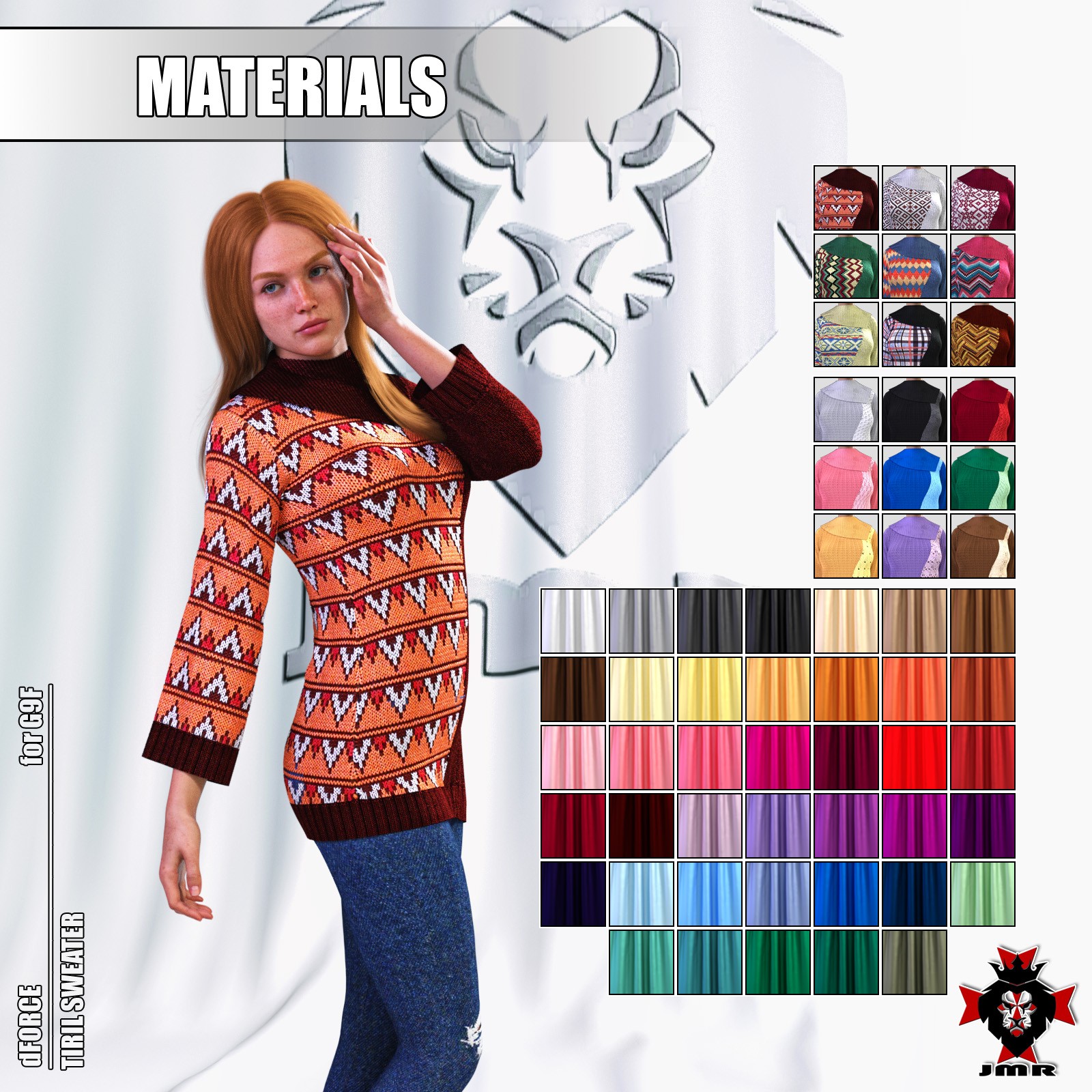 JMR dForce Tiril Sweater G9F | Daz 3D