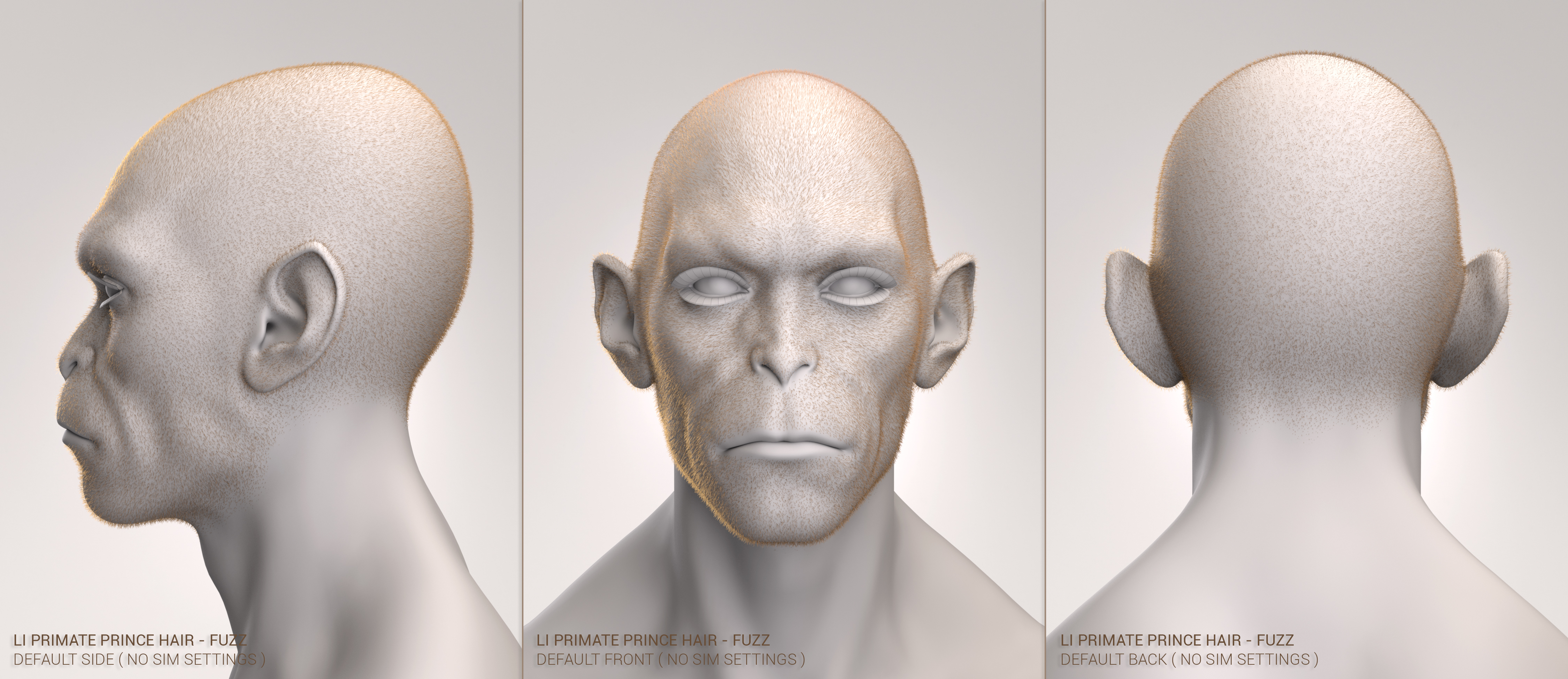 LI Primate Prince Hair for Wukong 9 | Daz 3D