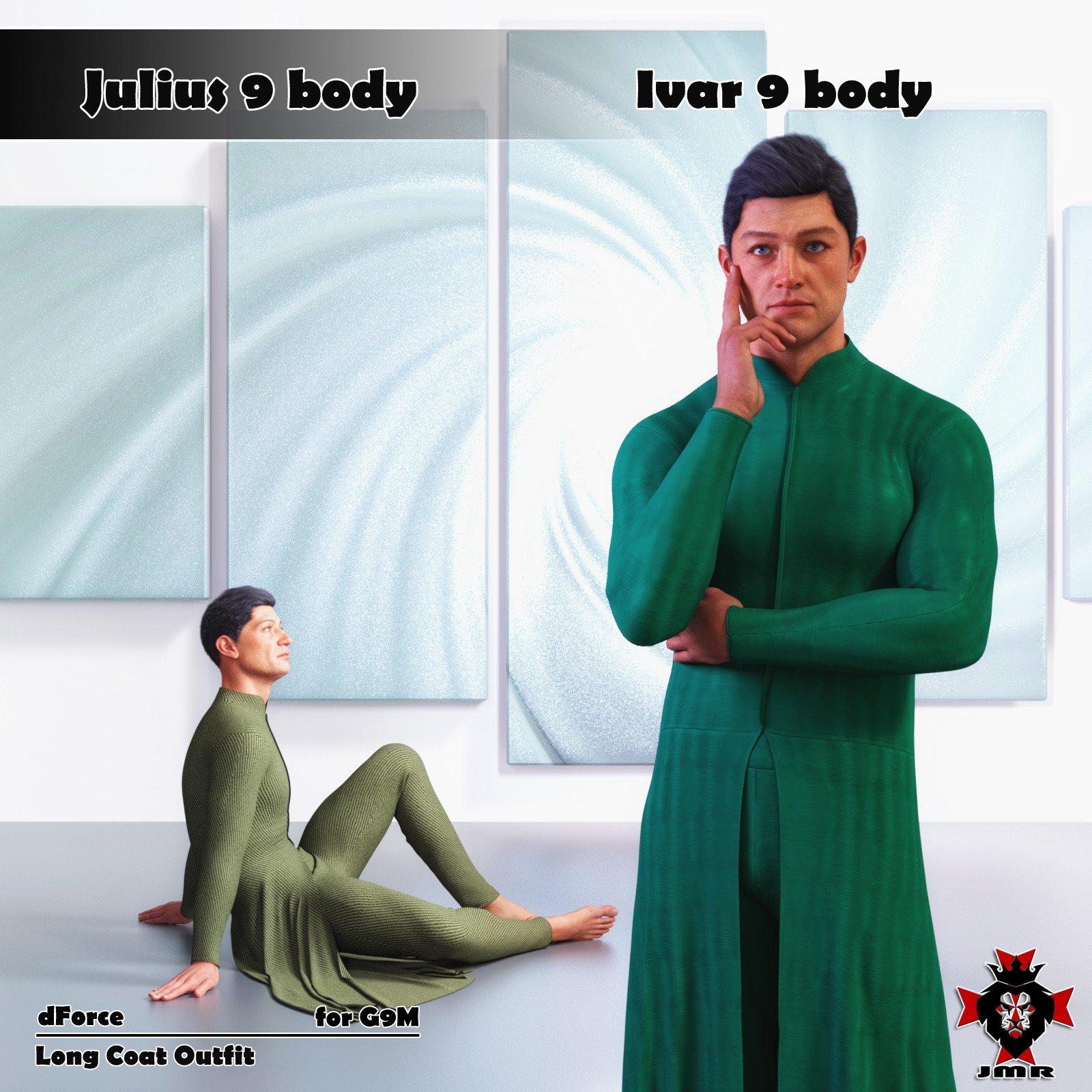 JMR dForce Long Coat Outfit G9M | Daz 3D