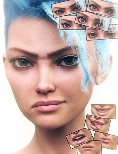 Manic Expression Fusion for Genesis 9 | Daz 3D