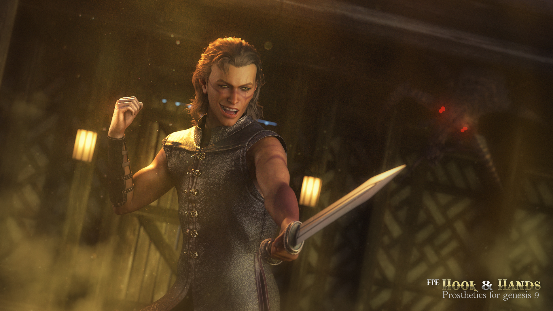 FPE Hook & Hands Prosthetic for Genesis 9 | Daz 3D