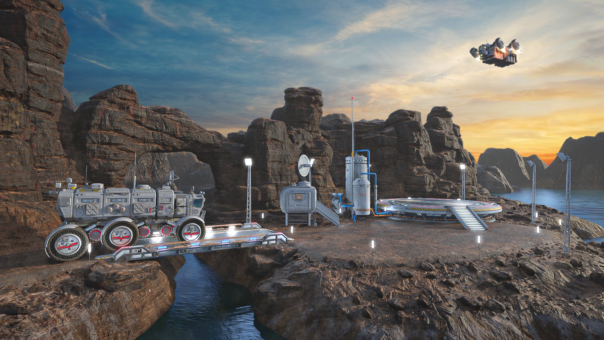 SE Space Base Artemis Props | Daz 3D