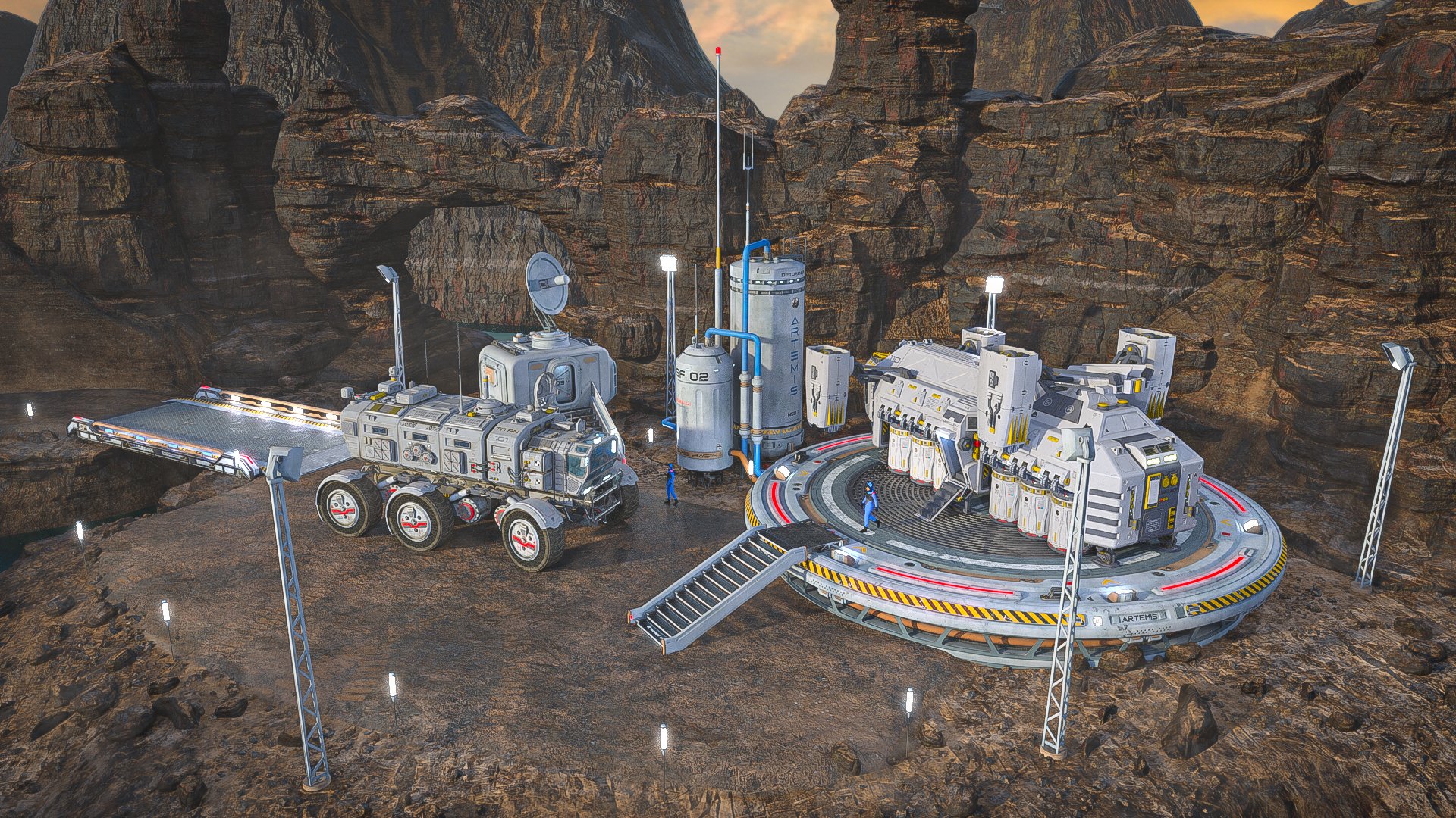 SE Space Base Artemis Props | Daz 3D