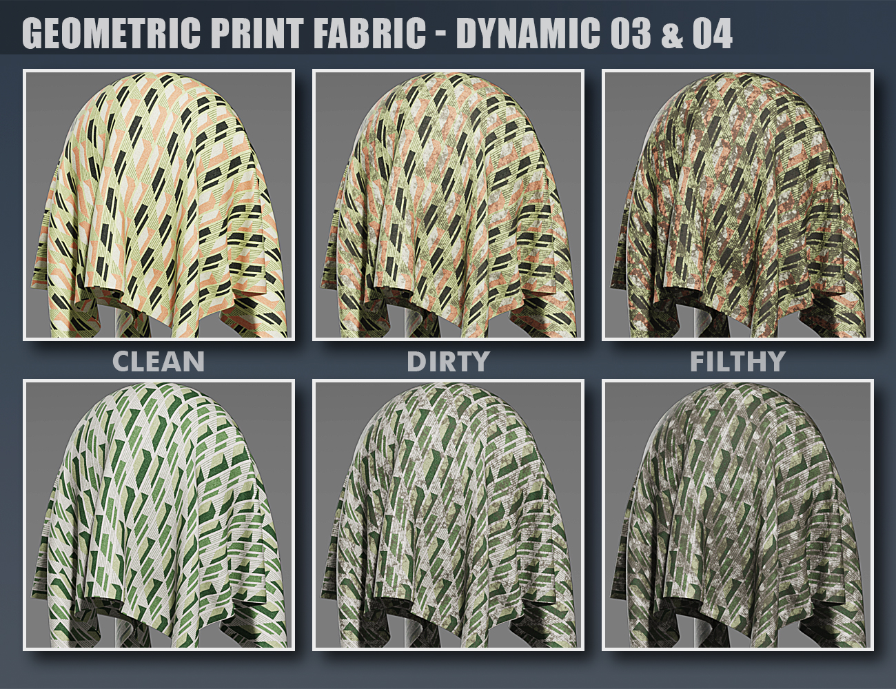 DD PBR Geometric Fabric Shaders for Iray Vol 3 | Daz 3D