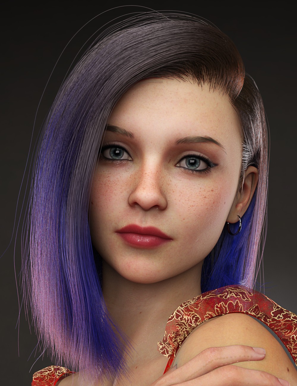 dForce CS Valentine Hair for Genesis 9 and 8 Female | Daz 3D