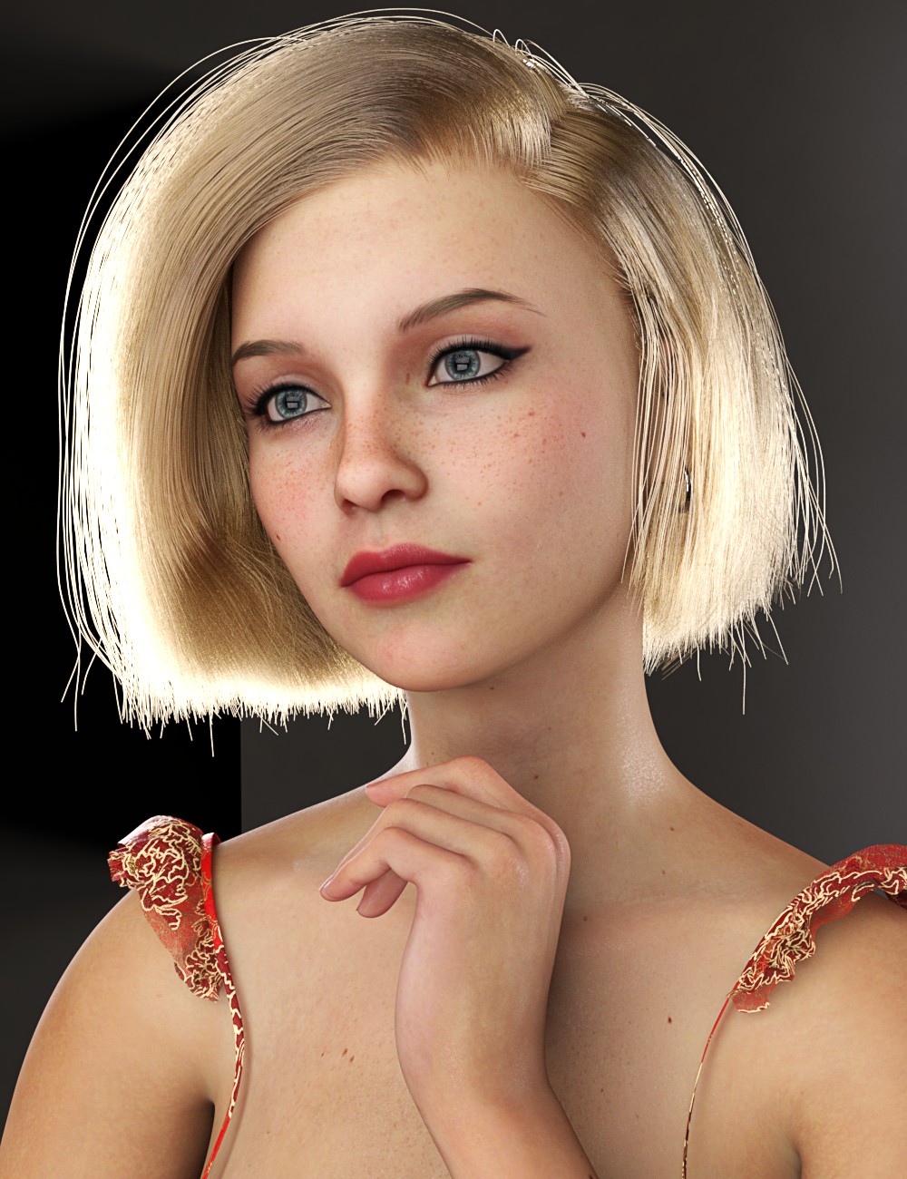 dForce CS Valentine Hair for Genesis 9 and 8 Female | Daz 3D