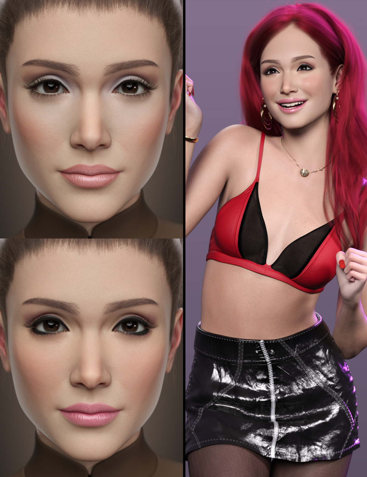 CGI Katya HD Character, dForce Outfit and Hair Bundle | Daz 3D