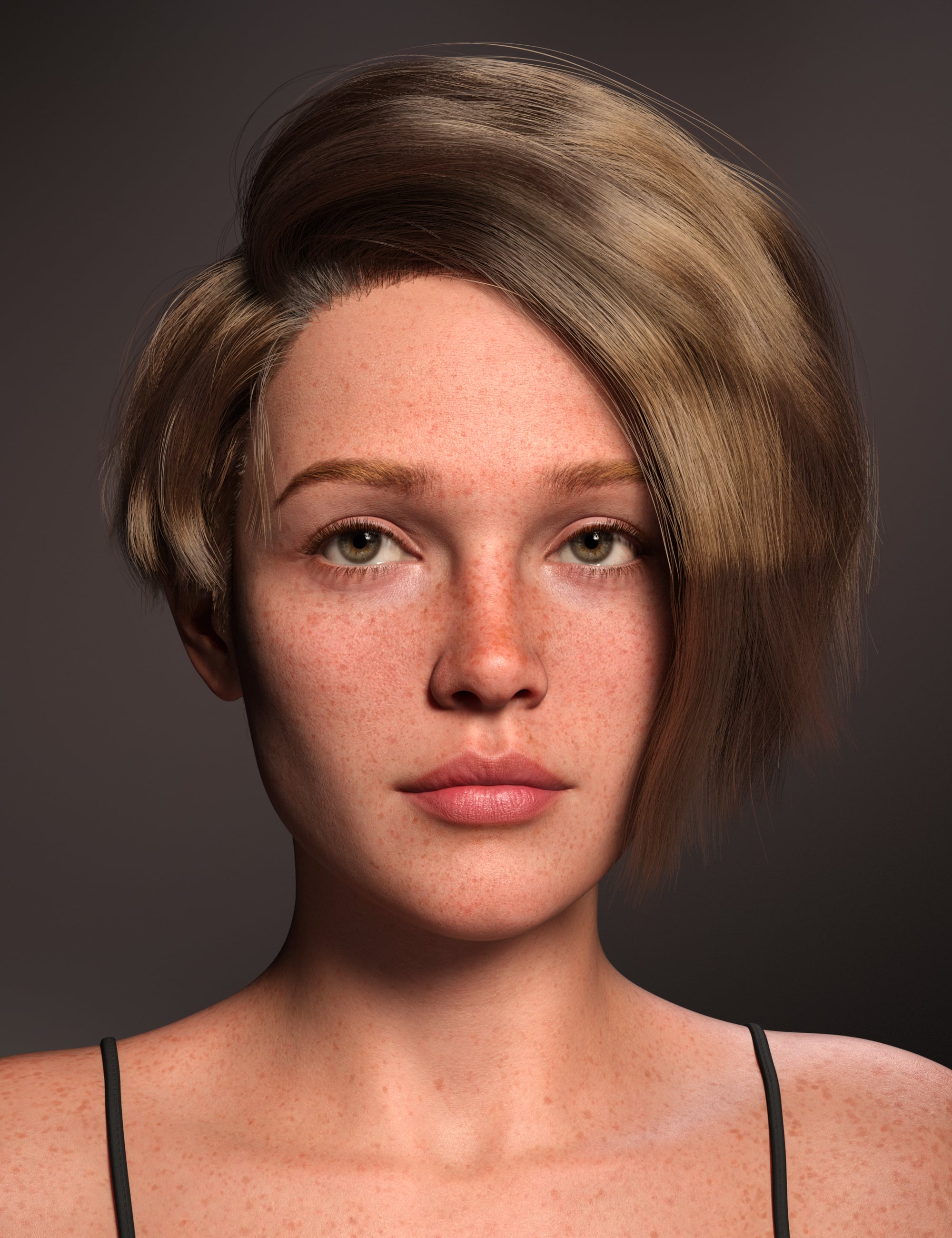 dForce FE Large Side Parting Hair for Genesis 9 | Daz 3D