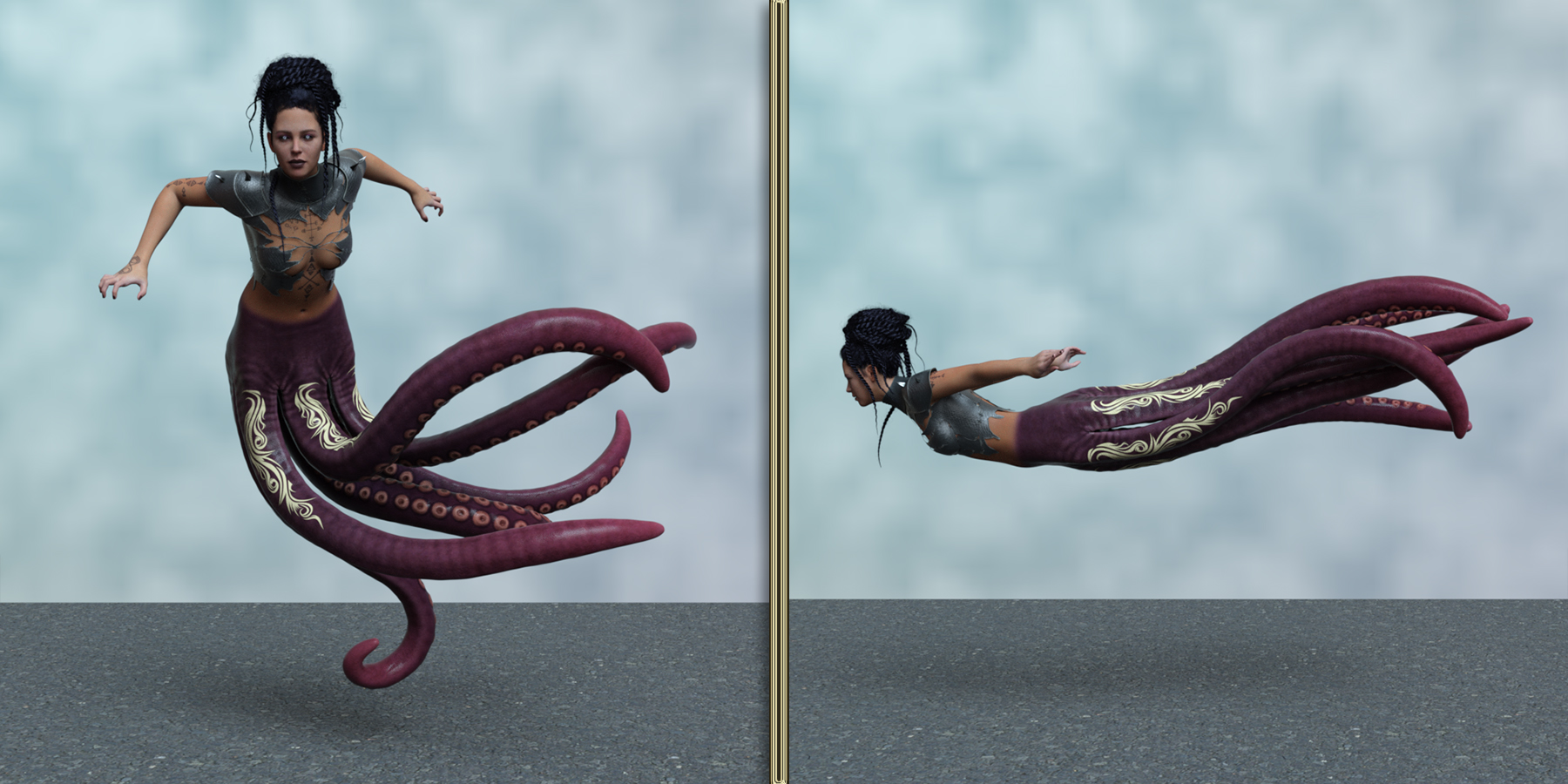 Octopian Hierarchical Poses for Octopia Genesis 9 Feminine | Daz 3D