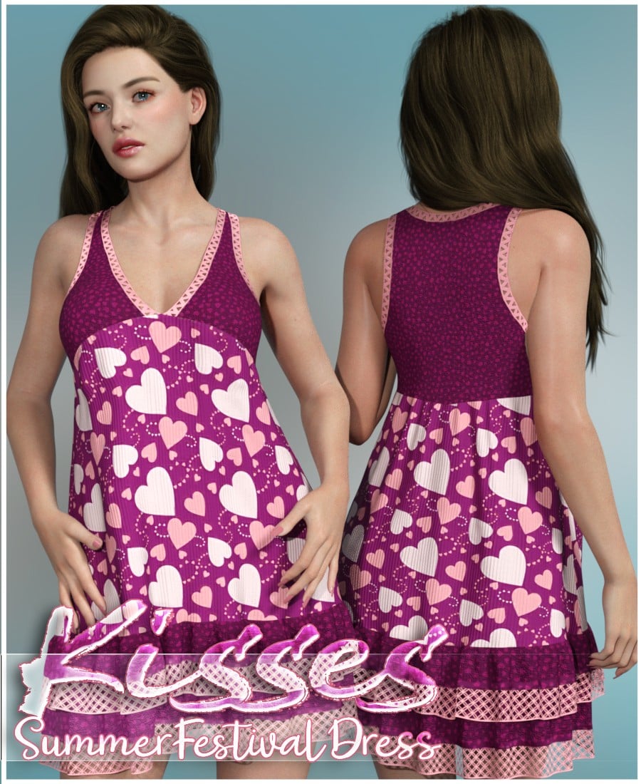 Kisses SV Summer Festival Dress G8F | Daz 3D