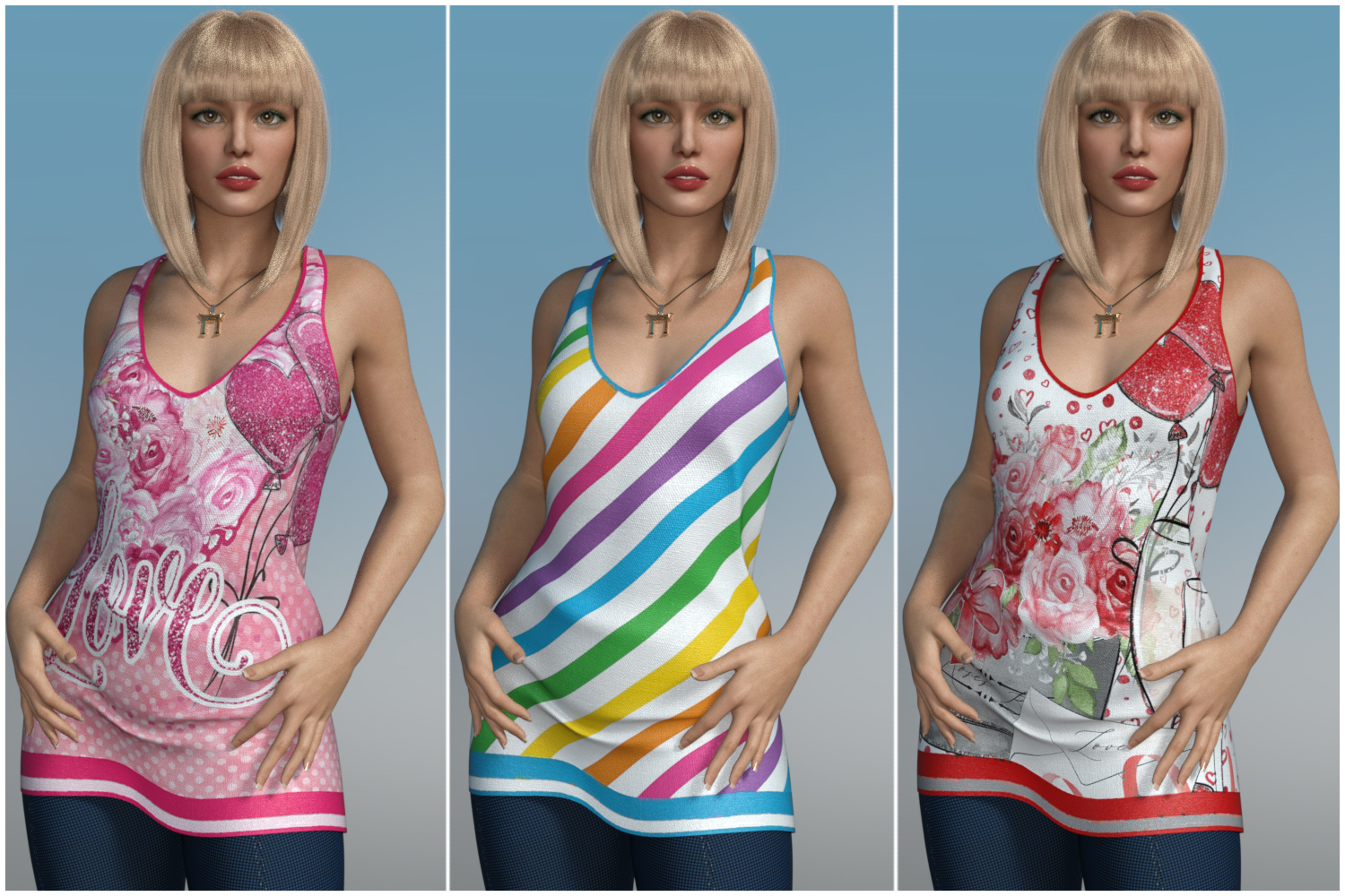 Beautiful LF Oversized Shirt G8F | Daz 3D