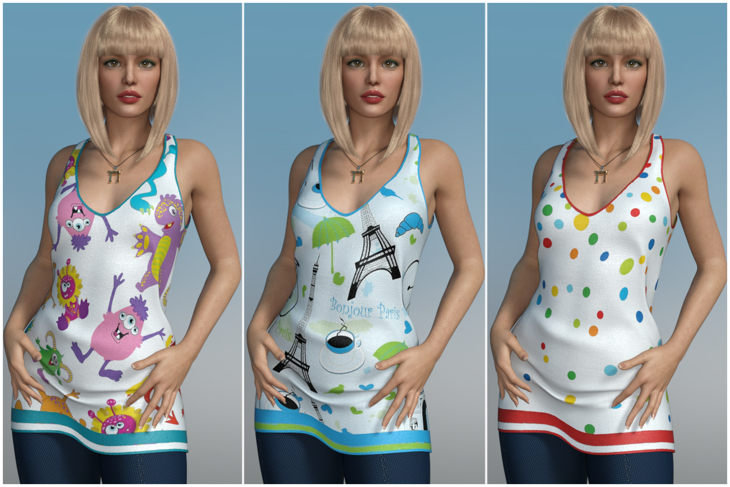 Beautiful LF Oversized Shirt G8F | Daz 3D