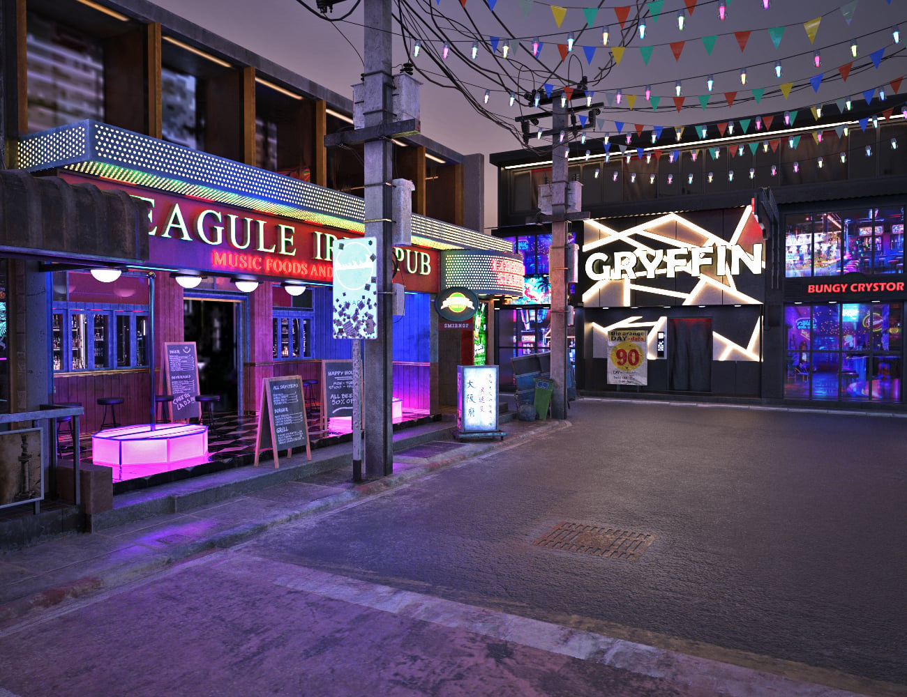 XI Asian Walking Street ⋆ Freebies Daz 3D