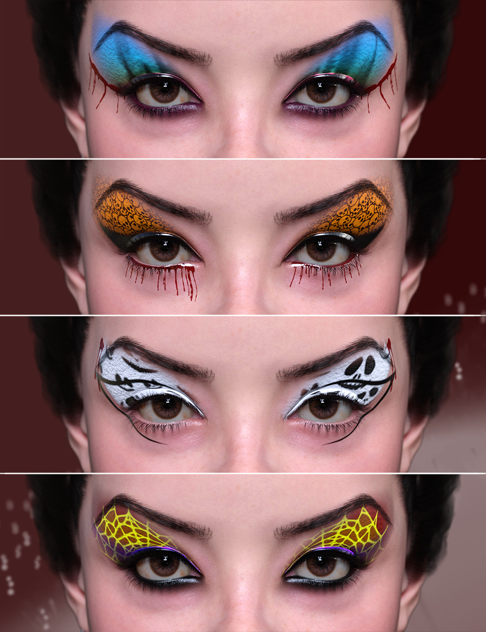 Halloween Inspired Genesis 9 Eyeshadow Builder | Daz 3D
